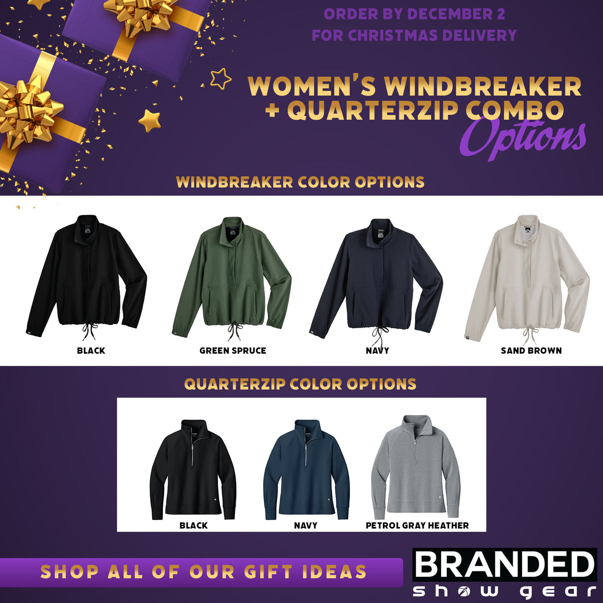Holiday Special - Windbreaker + Quarterzip Combo - Womens – Branded ...